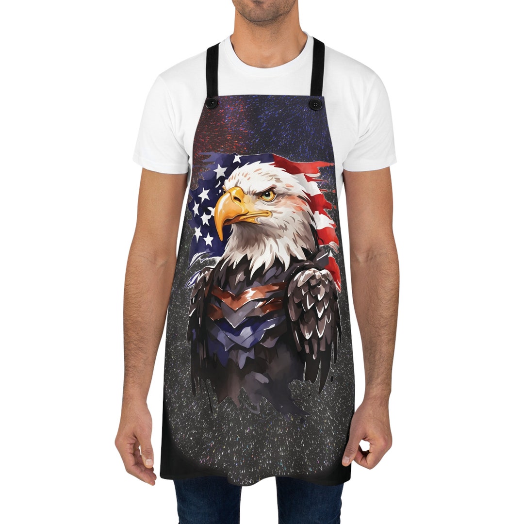 Patriotic Bald Eagle Apron With Fireworks Background - Etsy