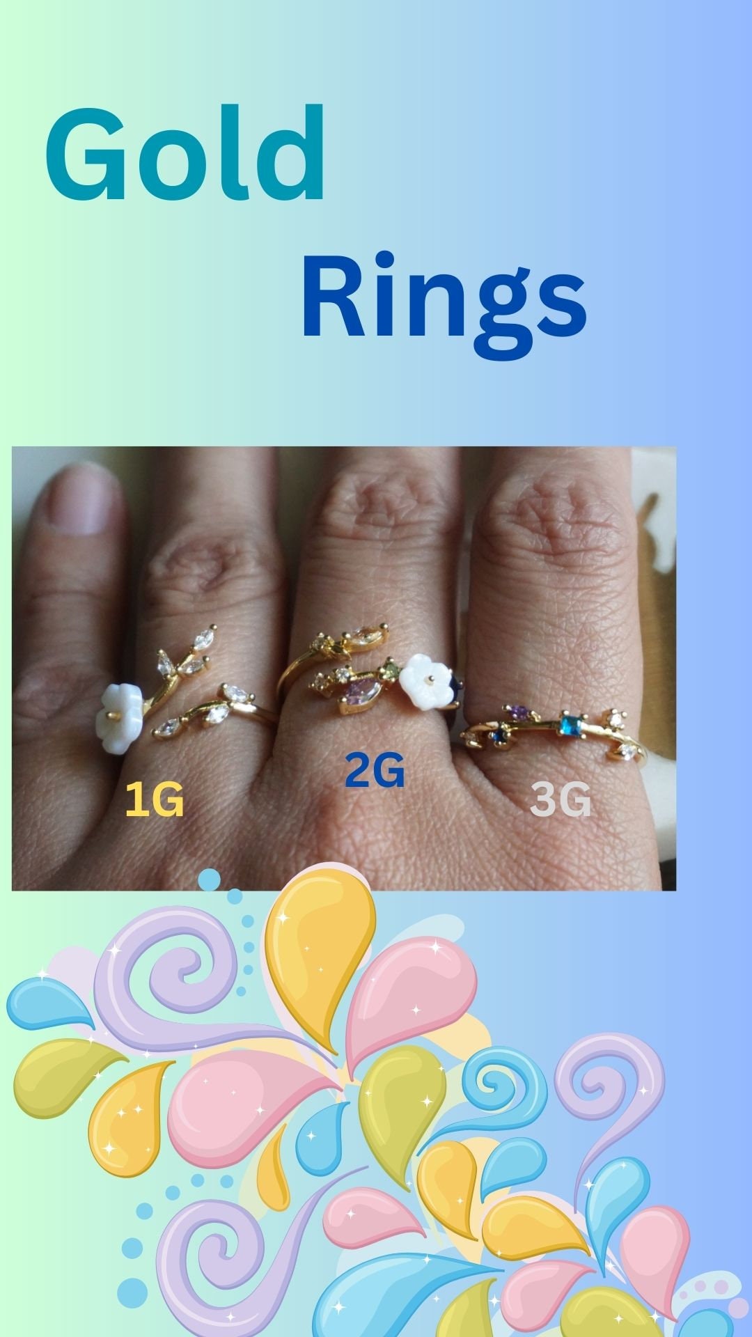 Popular Right Now, Gold and Colorful Ring, Valentines Gift, Trendy Ring ...