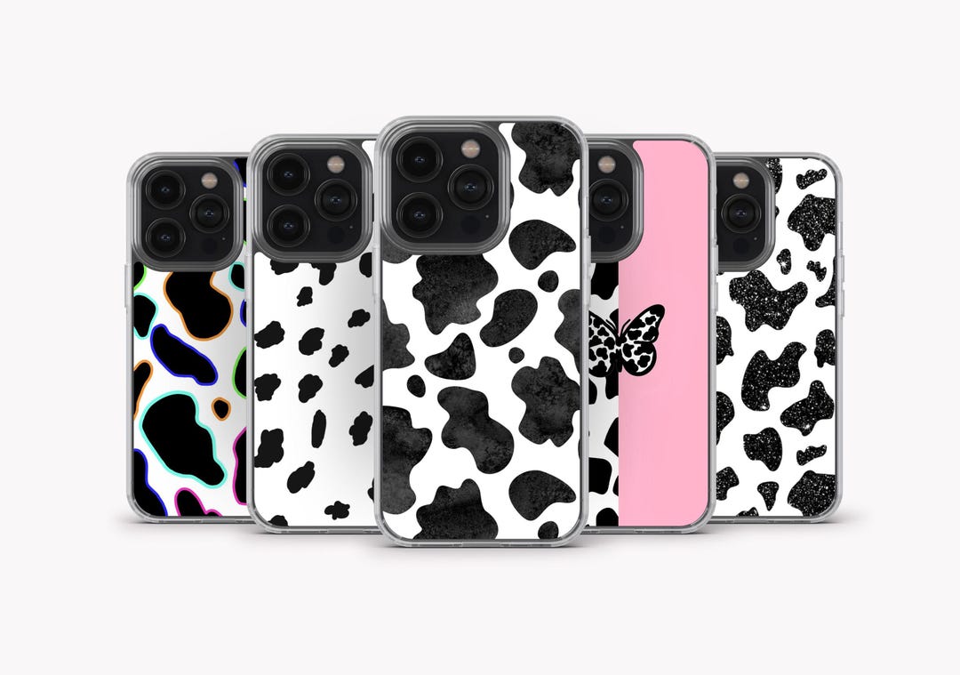 Cow Print Phone Case Animal Print Cover for iPhone 15 Pro Max , iPhone ...