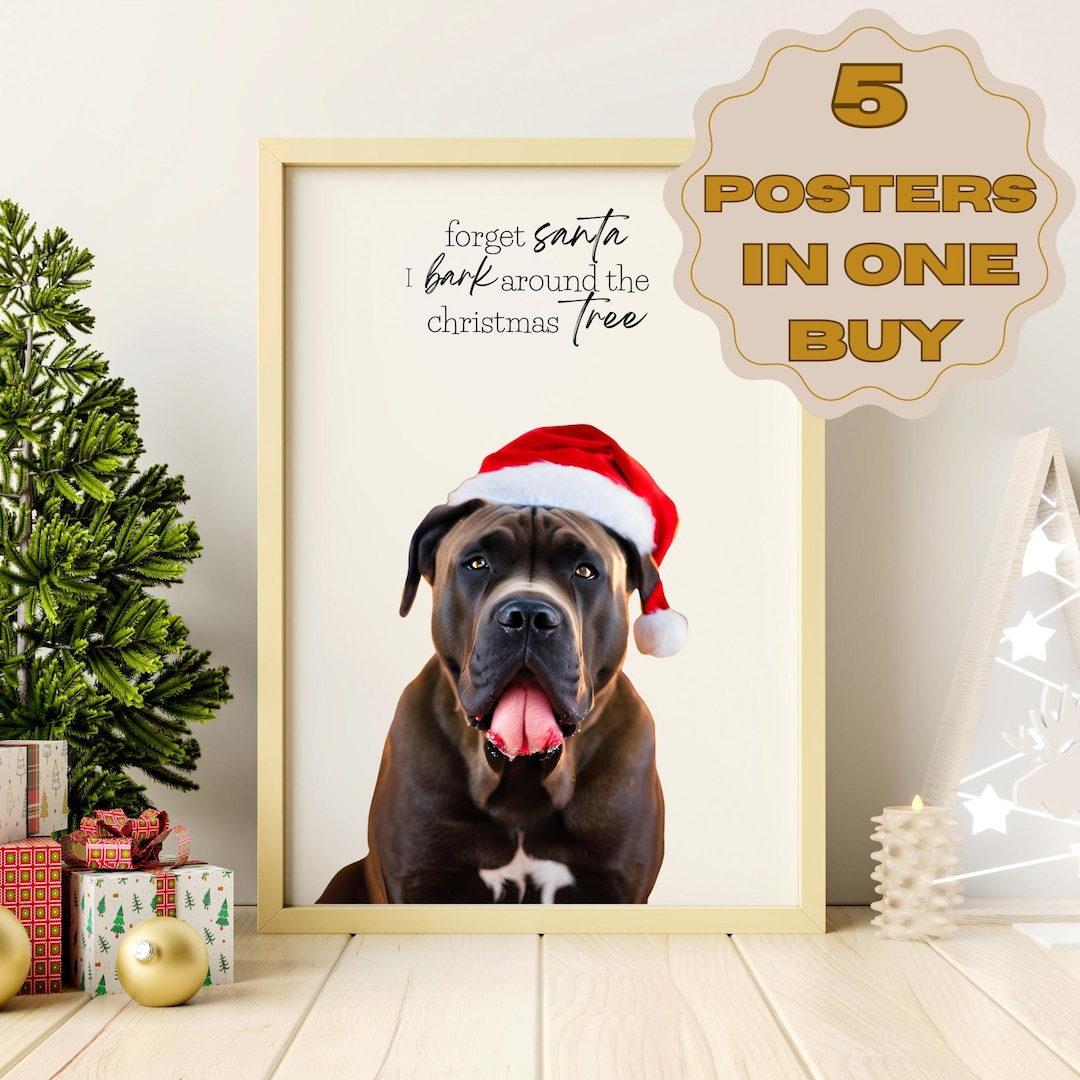 Cane Corso Christmas Printable Funny Holiday Wall Art for Dog Lovers ...