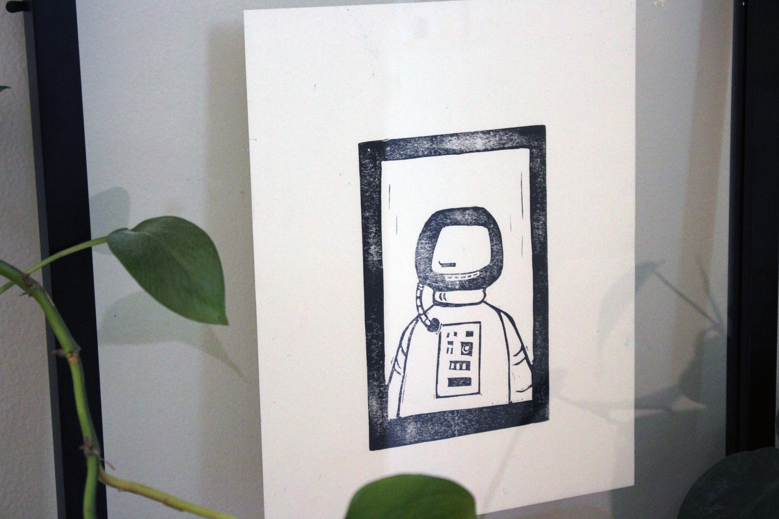 Astronaut Linocut Print- Handmade Linocut Print, Original Prints - Etsy