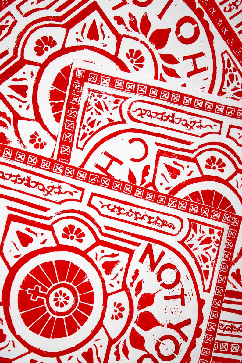 Not Your Choice Linocut- Original Linoleum Carving Print 11 X 14 Inches ...