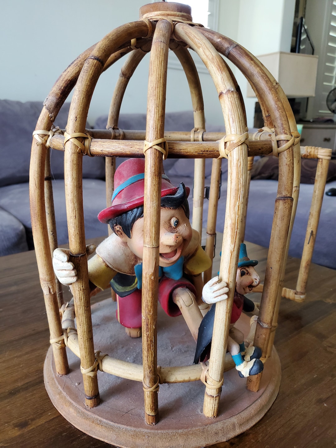 Vintage Pinocchio in Cage - Etsy