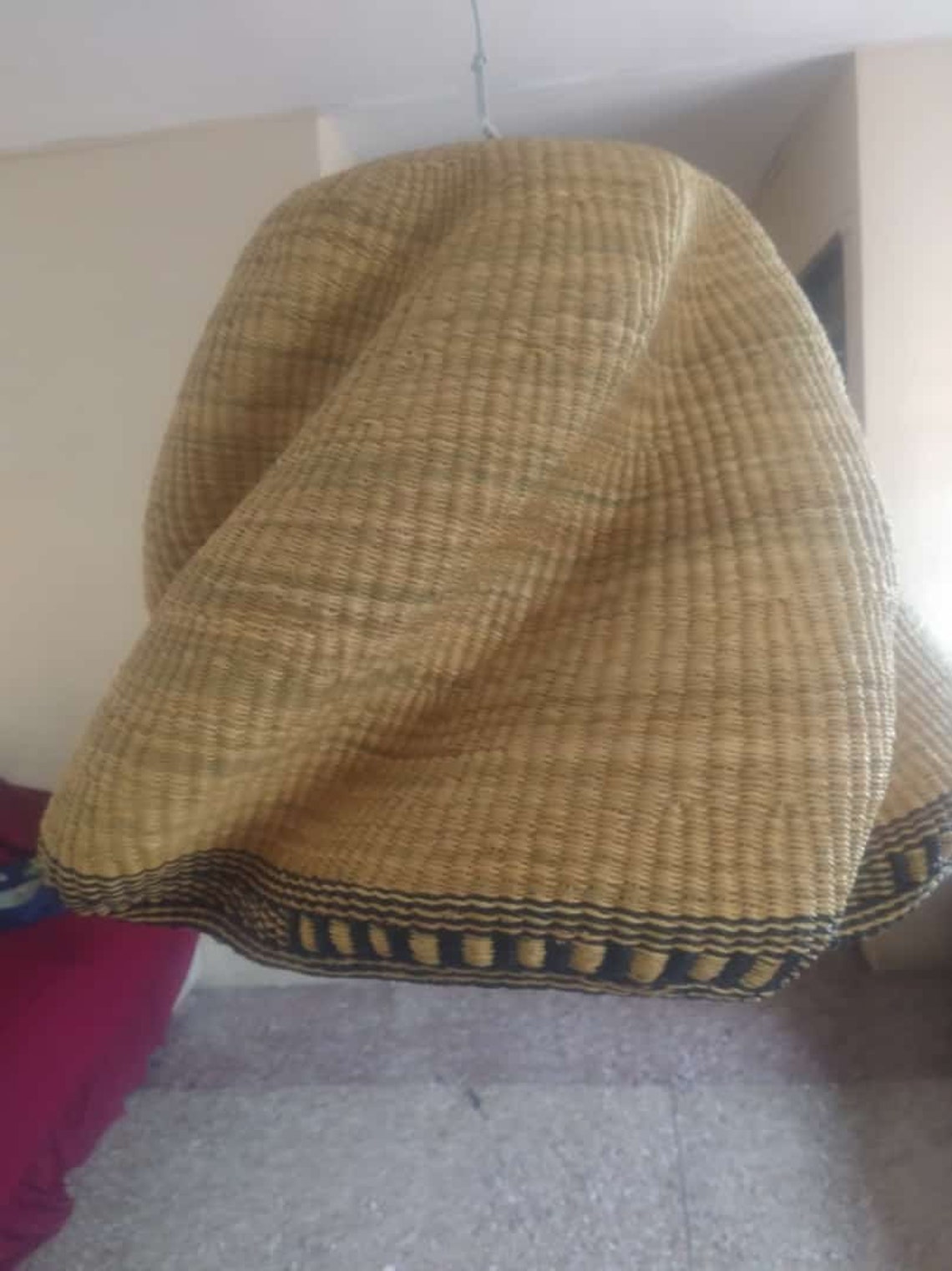 Ceiling Straw Chandelier Lampshade Decor Pendant Lamp Holder Handmade ...