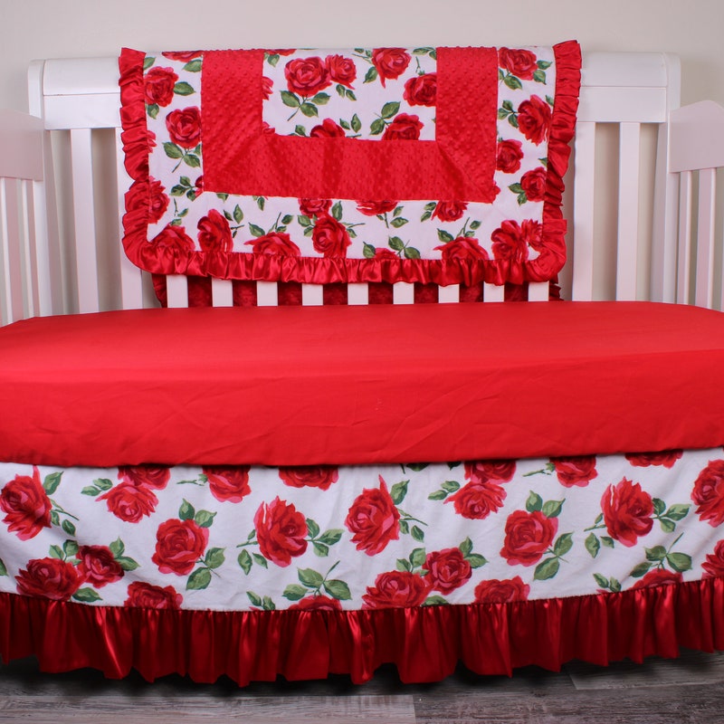 Rose Crib Bedding - Etsy