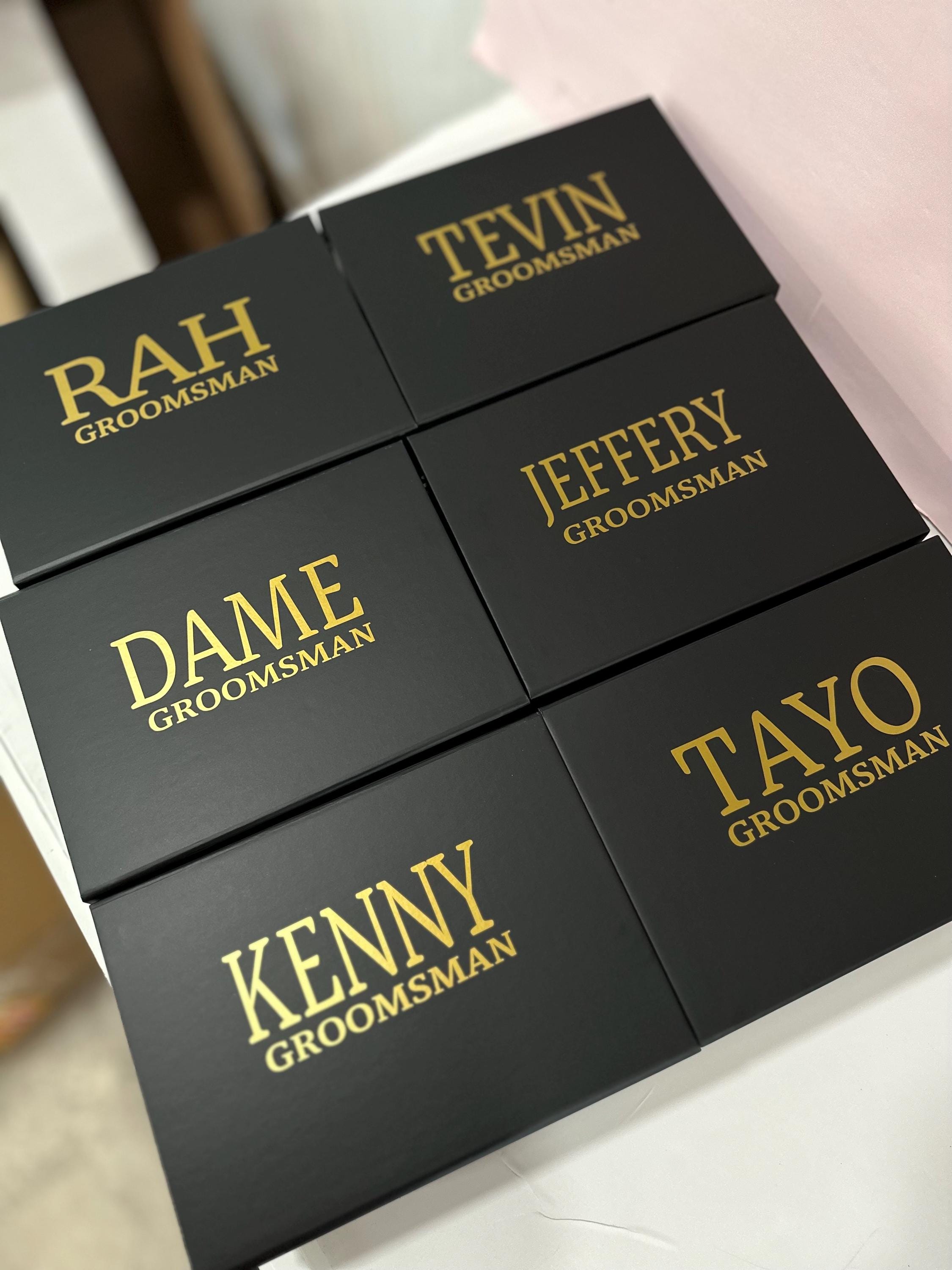 Personalized Groomsman Gift Box – Custom Name & Role – Groomsmen Gift ...