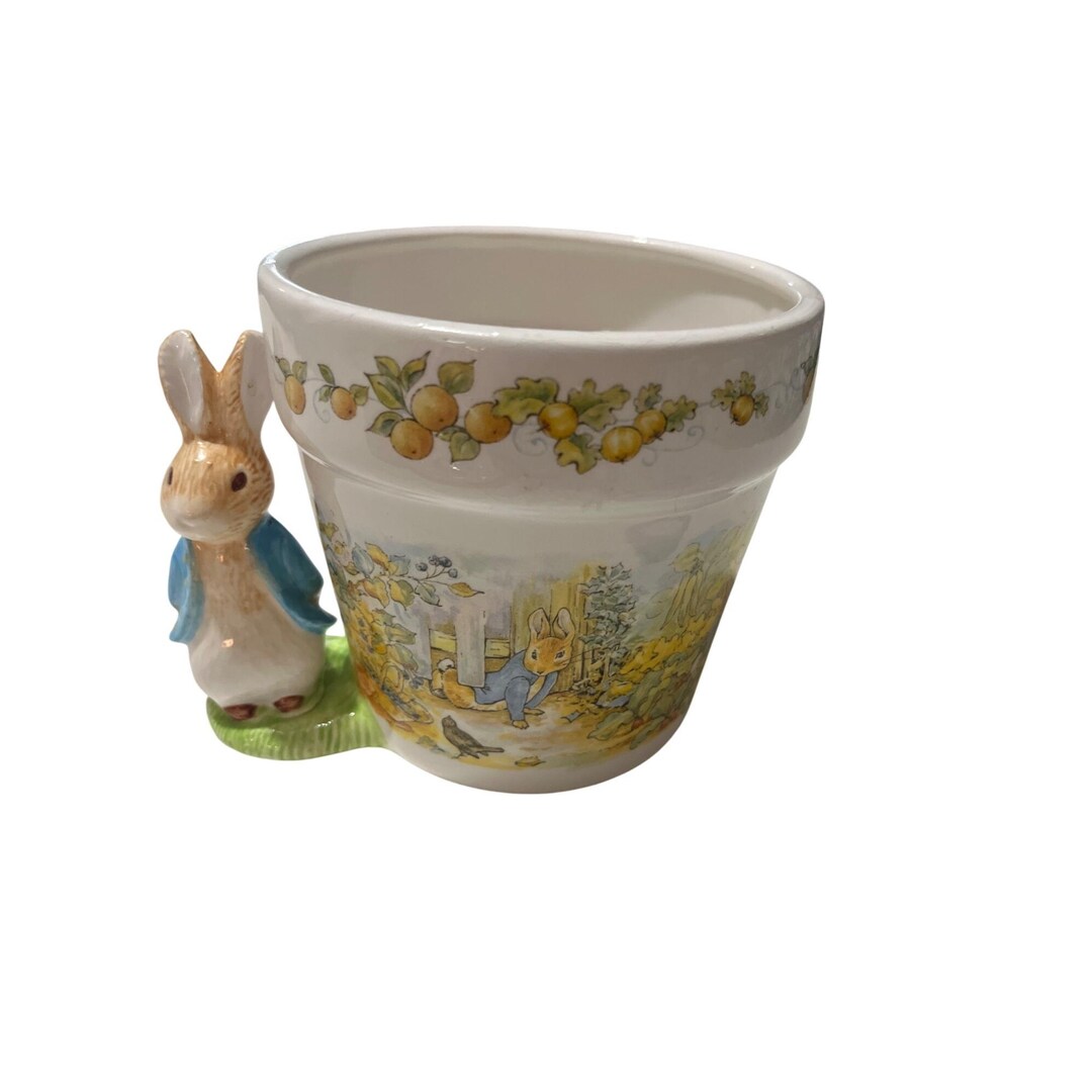 Beatrix Potter 1997 Vintage Ceramic Planter With Peter Rabbit Design - Etsy