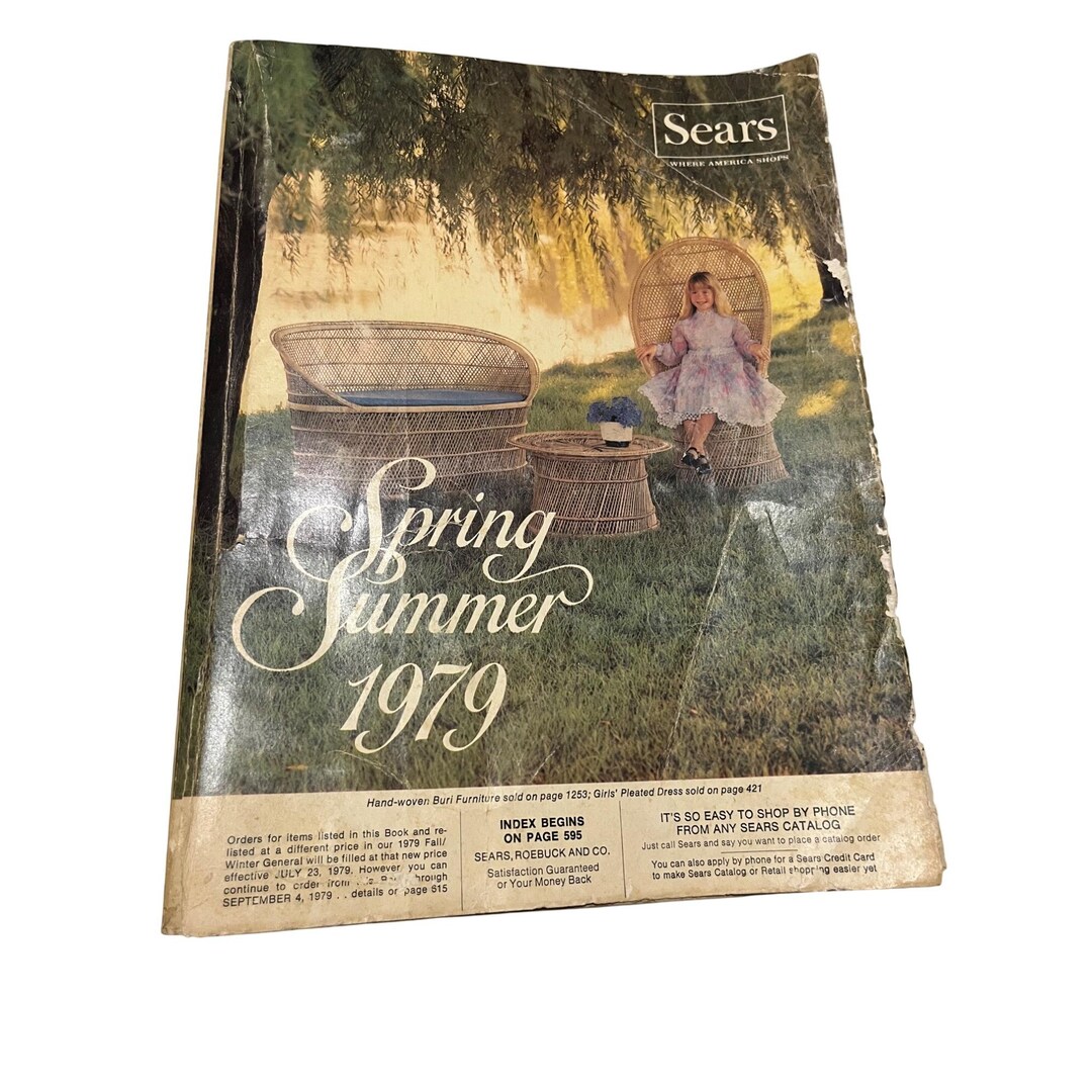 Vintage Sears Spring Summer 1979 Catalog With Worn Cover & Aged Pages ...