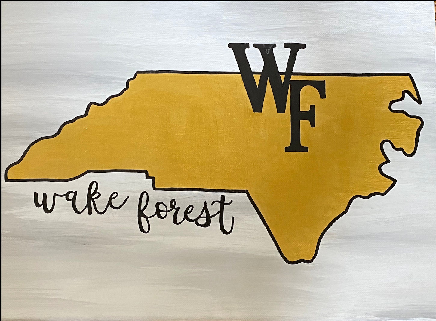 Custom State and College Painted Canvas - Etsy