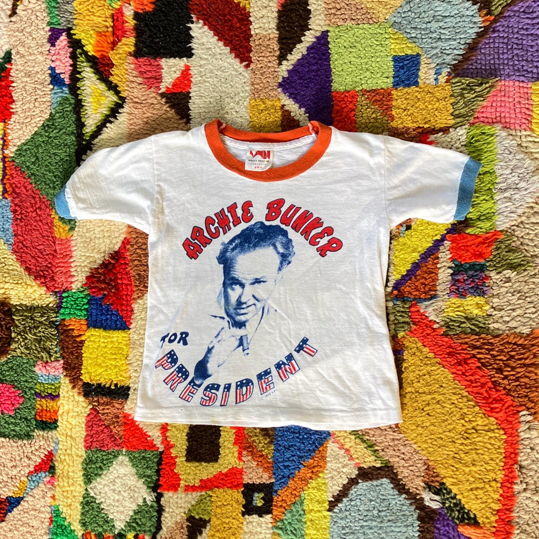 1970s Vintage Kids Archie Bunker for President T-shirt Size 4T - Etsy