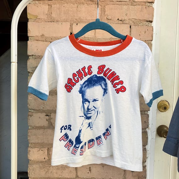 1970s Vintage Kids Archie Bunker for President T-shir… - Gem