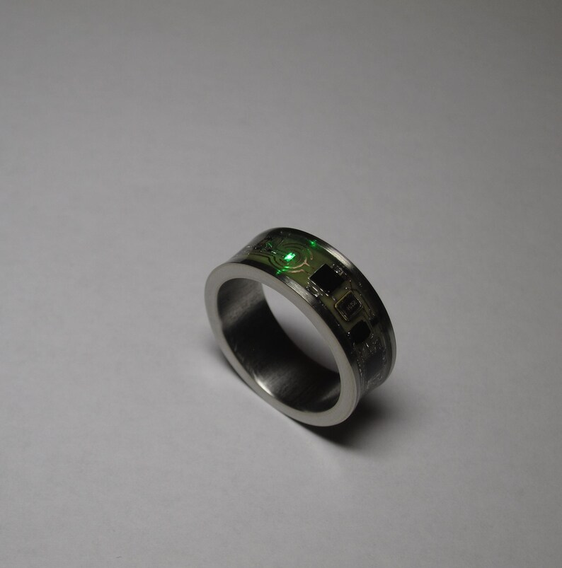 Sci-fi Blinking LED Ring Solar Powered - Etsy