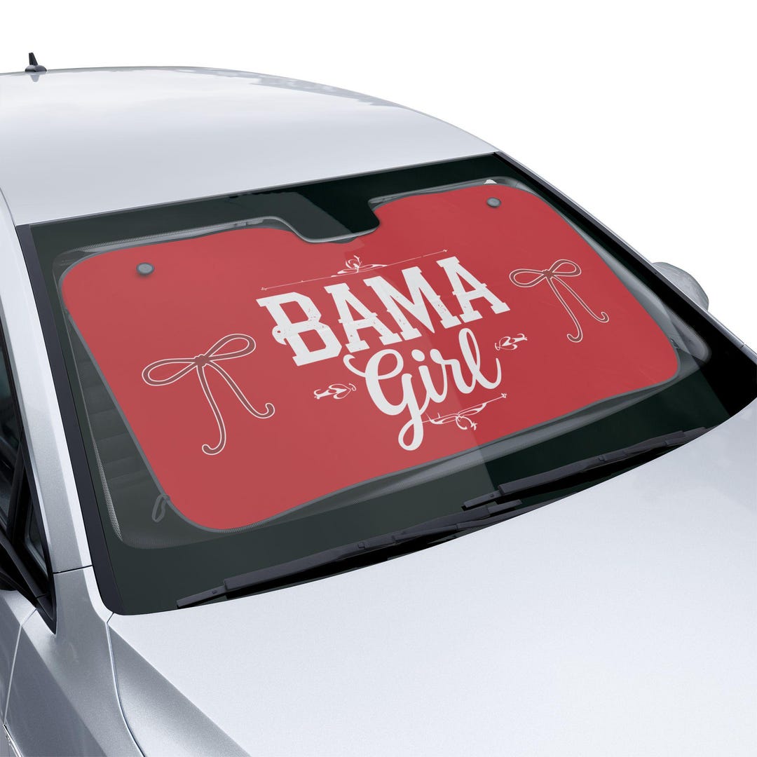 Bama Girl Car Sun Shade: Alabama Crimson Tide Windshield Cover - Etsy