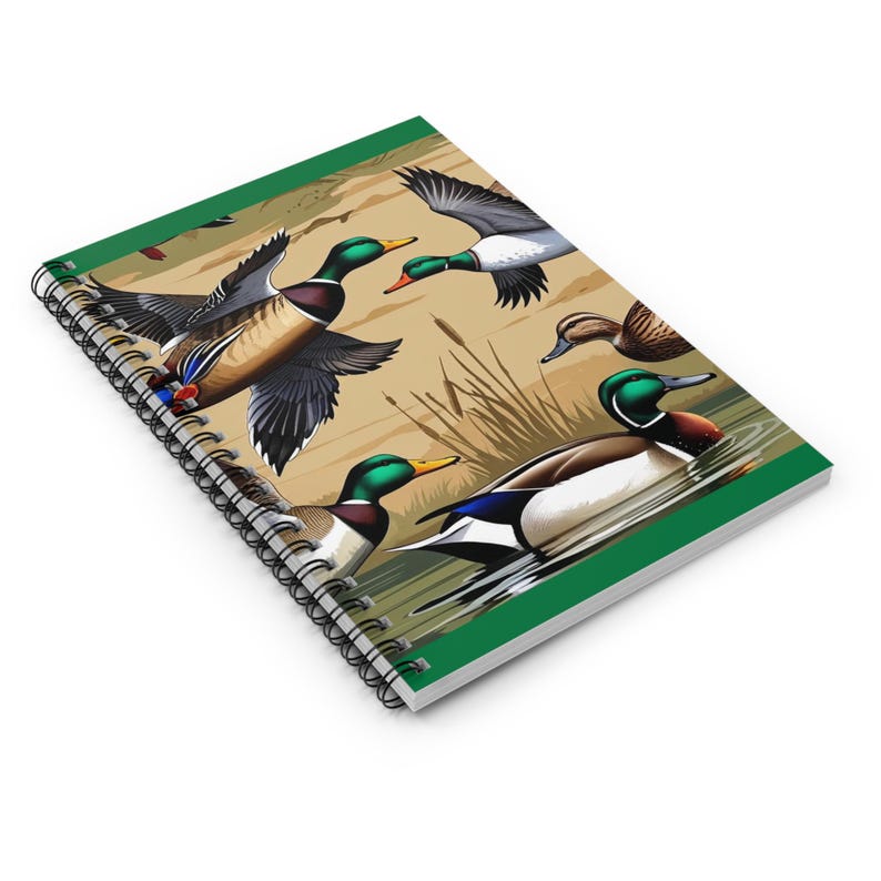 Rustic Duck Notebook-spiral Journal for Nature Lovers-ruled Line ...