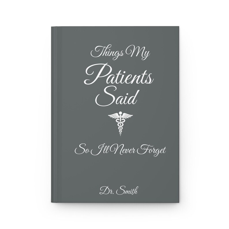 Personalized Doctor Journal, Medical Notebook for Physicians, Caduceus ...