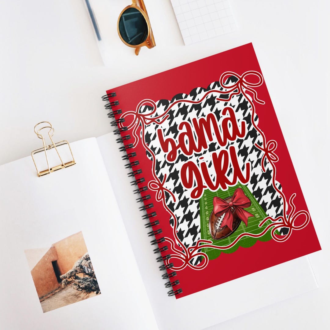 Bama Girl Football Notebook: Team Spirit Journal, Game Day Notes - Etsy