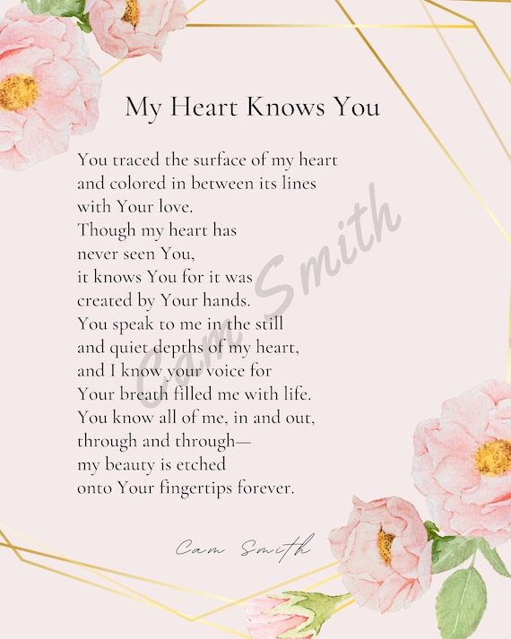 Religious Poems About Gods Heart God's Love | Original Poem On A Photo