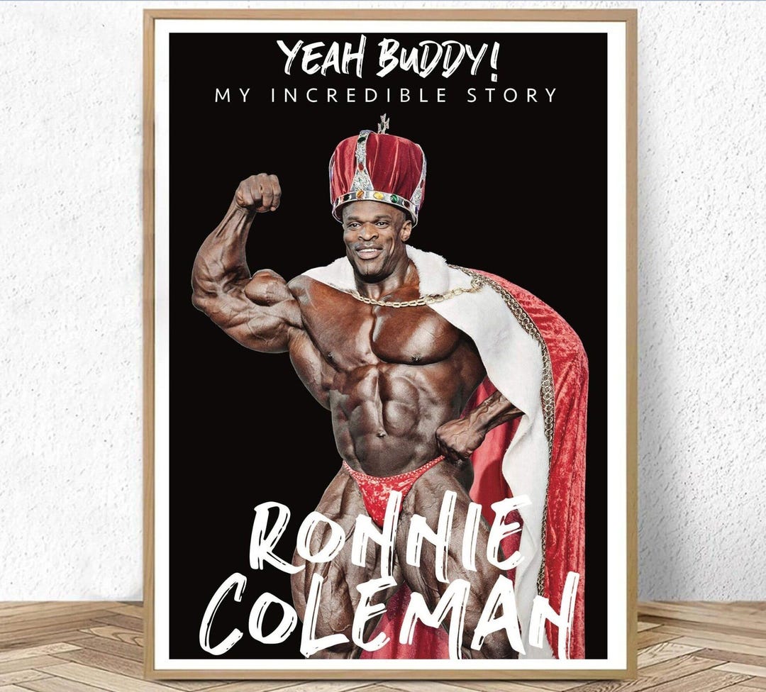 Ronnie Coleman Poster, Bodybuilding Poster, Minimalist Print, Gym Print ...