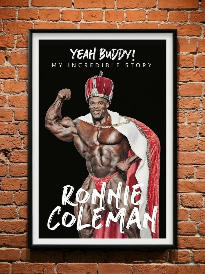 Ronnie Coleman Poster, Bodybuilding Poster, Minimalist Print, Gym Print ...