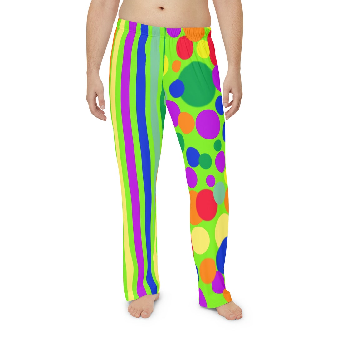 Men's Pajama Pants Harlequin Jester Costume Striped - Etsy