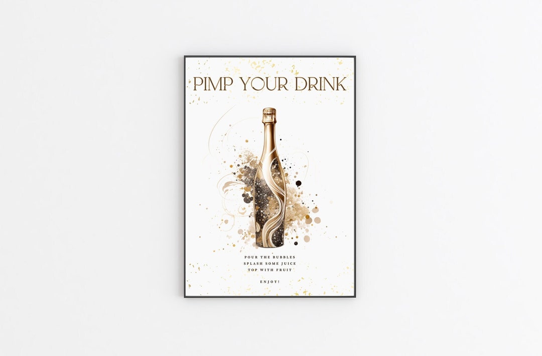 Pimp Your Drink Bar Sign Printable Digital Download Decor for Events ...