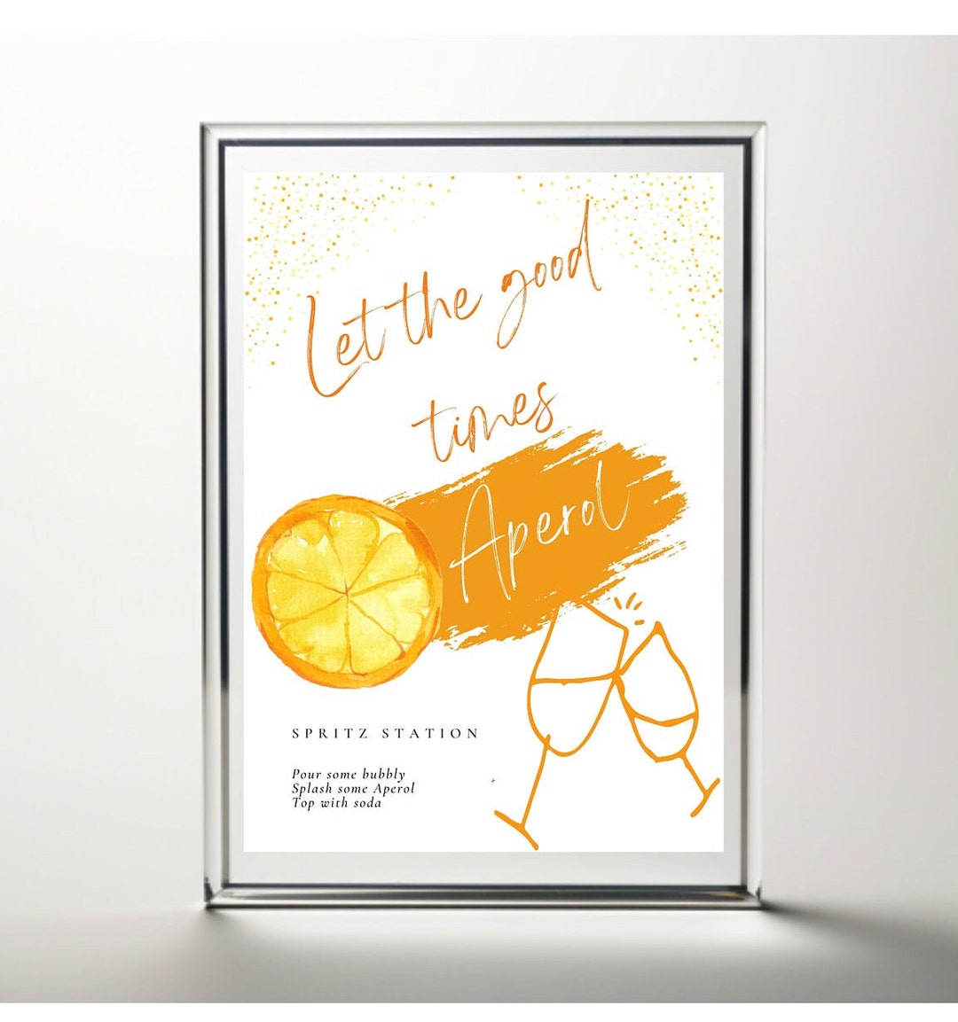 Aperol Spritz Station Bar Sign Printable Sign Decor - Etsy UK