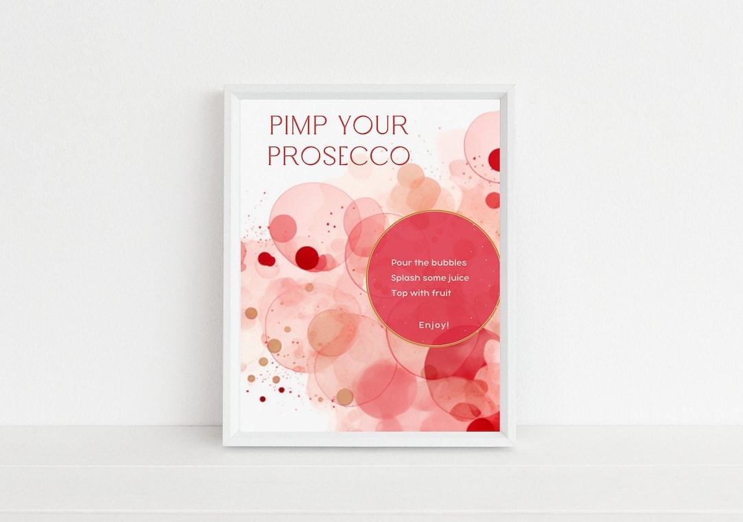 Pimp Your Prosecco Bar Sign Printable Digital Download Decor for Events ...