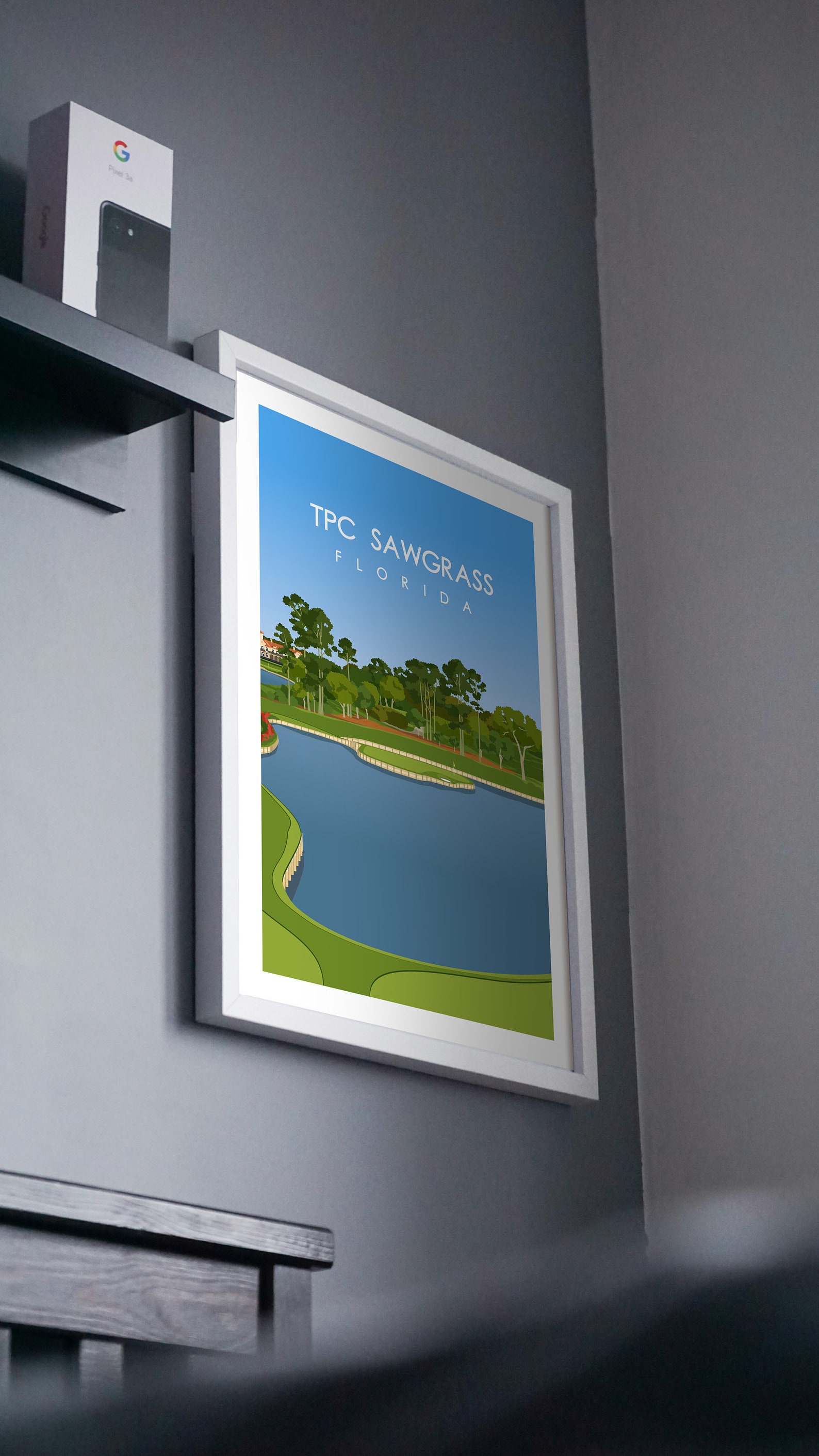 TPC Sawgrass Island Green Golf Poster - Instant Download - Etsy