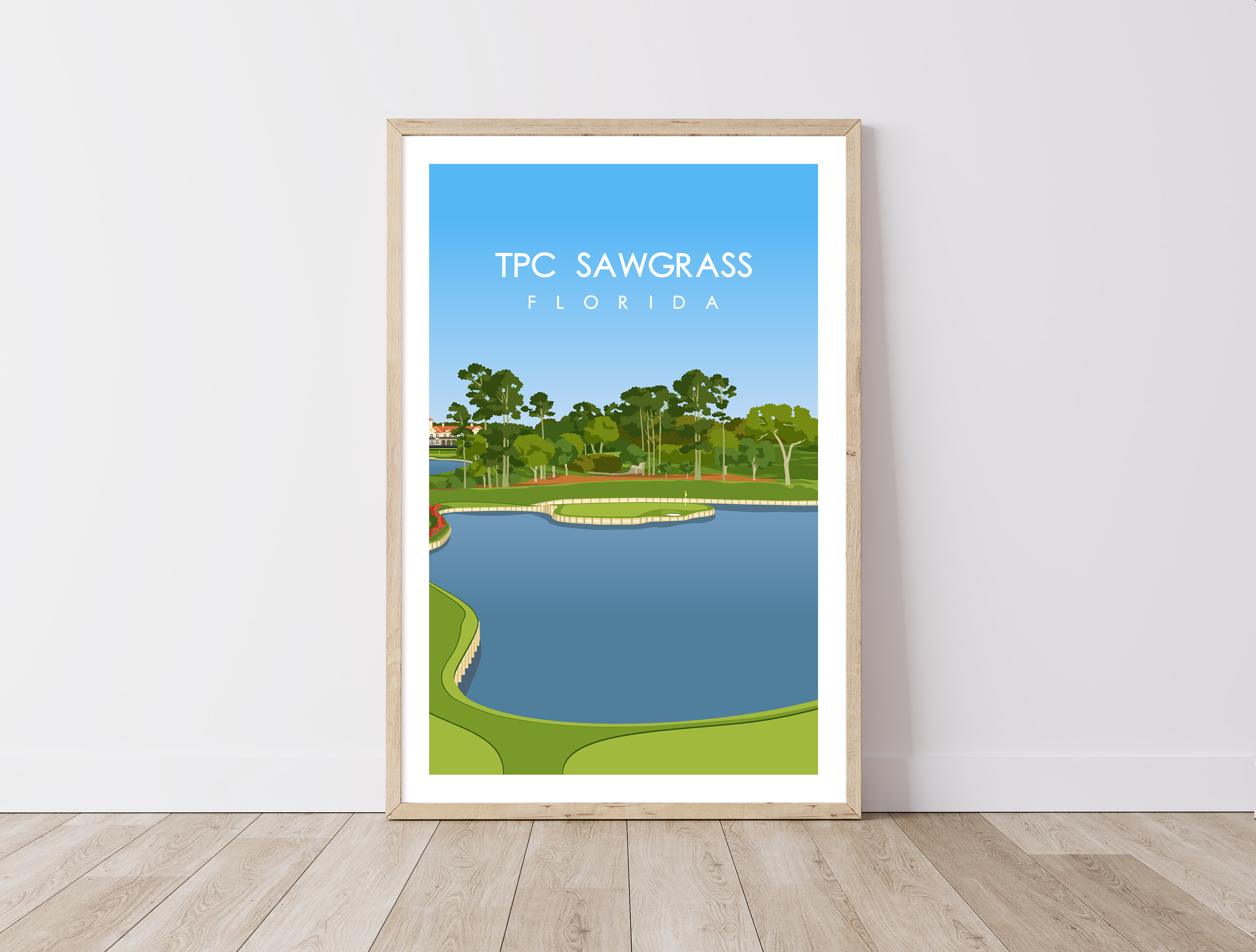 TPC Sawgrass Island Green Golf Poster - Instant Download - Etsy