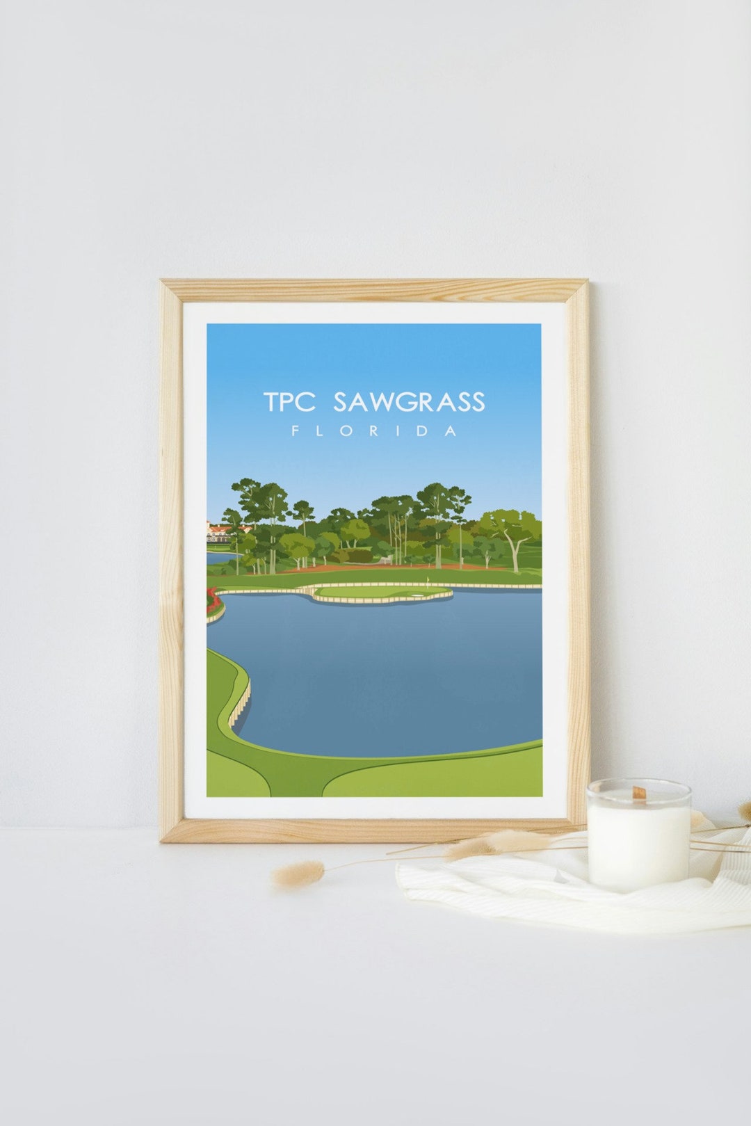 TPC Sawgrass Island Green Golf Poster - Instant Download - Etsy