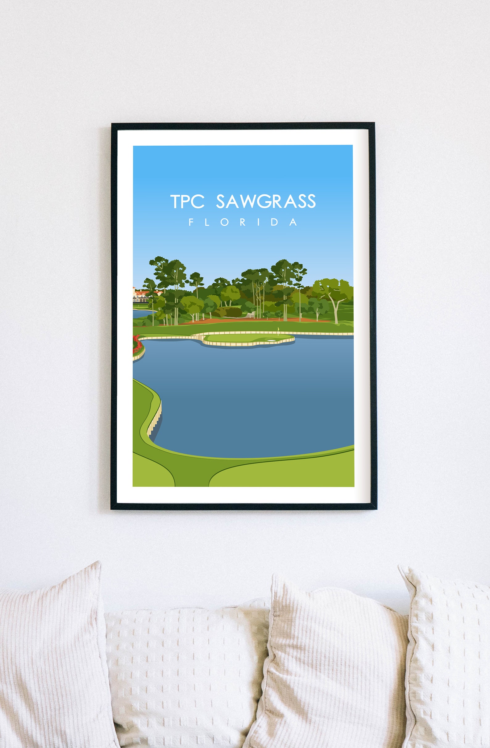 TPC Sawgrass Island Green Golf Poster - Instant Download - Etsy