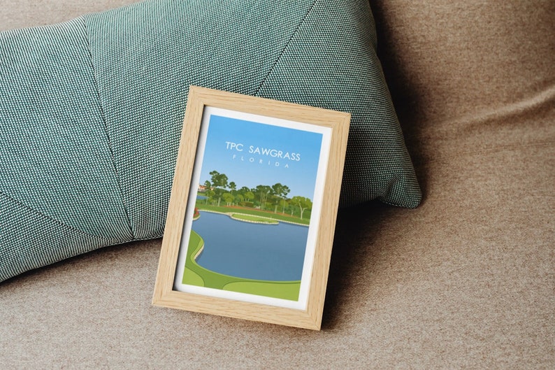 TPC Sawgrass Island Green Golf Poster - Instant Download - Etsy