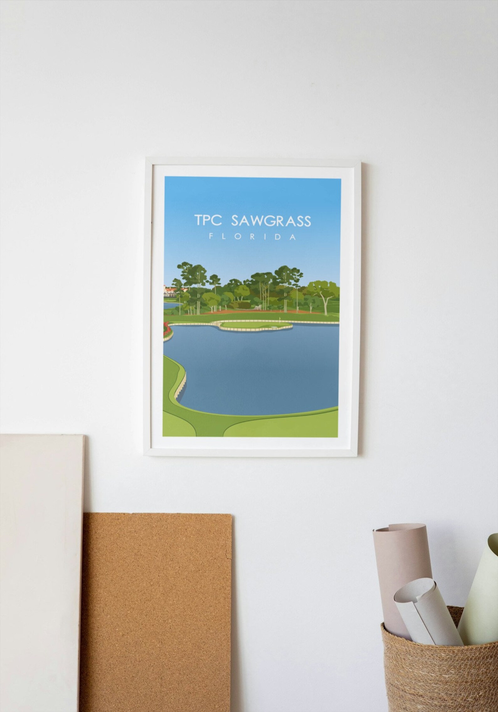TPC Sawgrass Island Green Golf Poster - Instant Download - Etsy