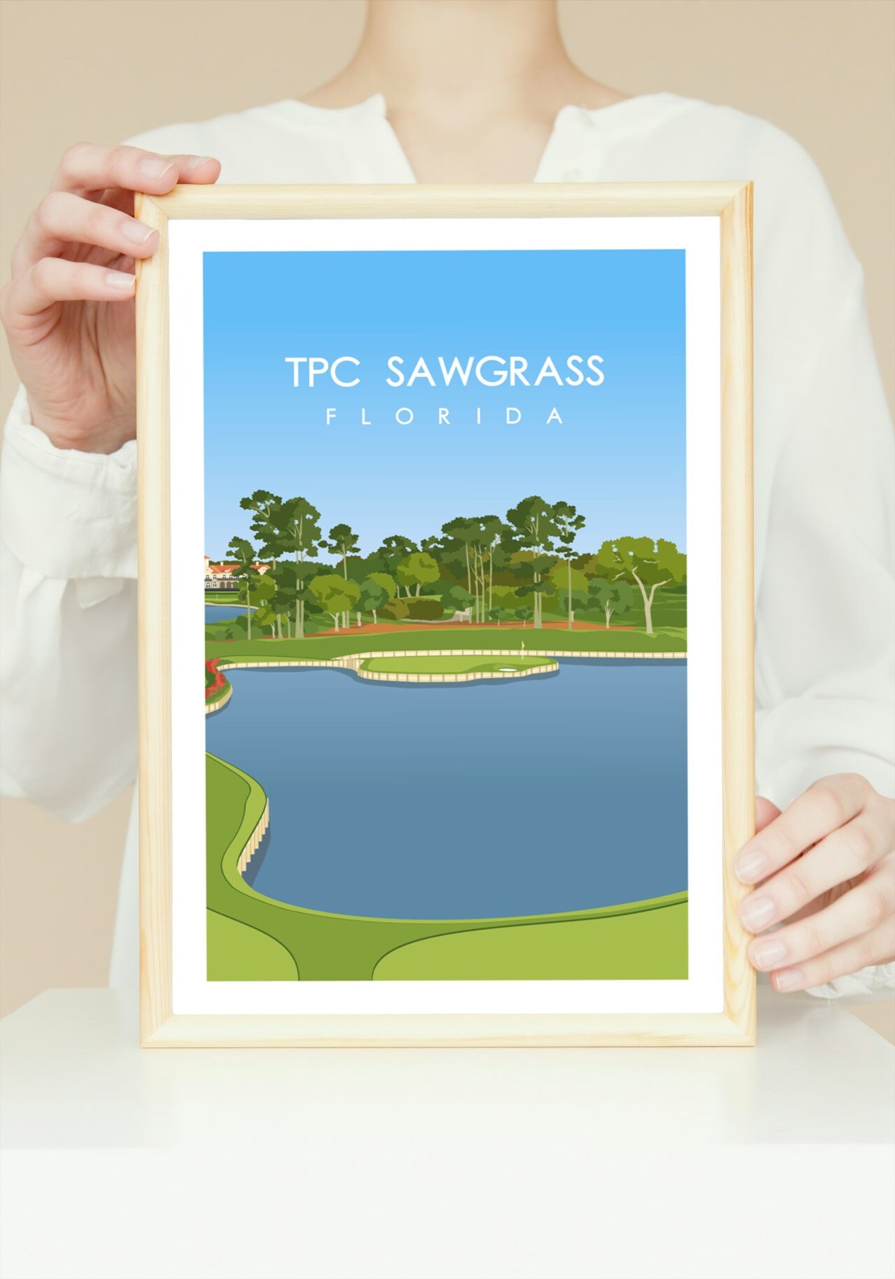 TPC Sawgrass Island Green Golf Poster - Instant Download - Etsy