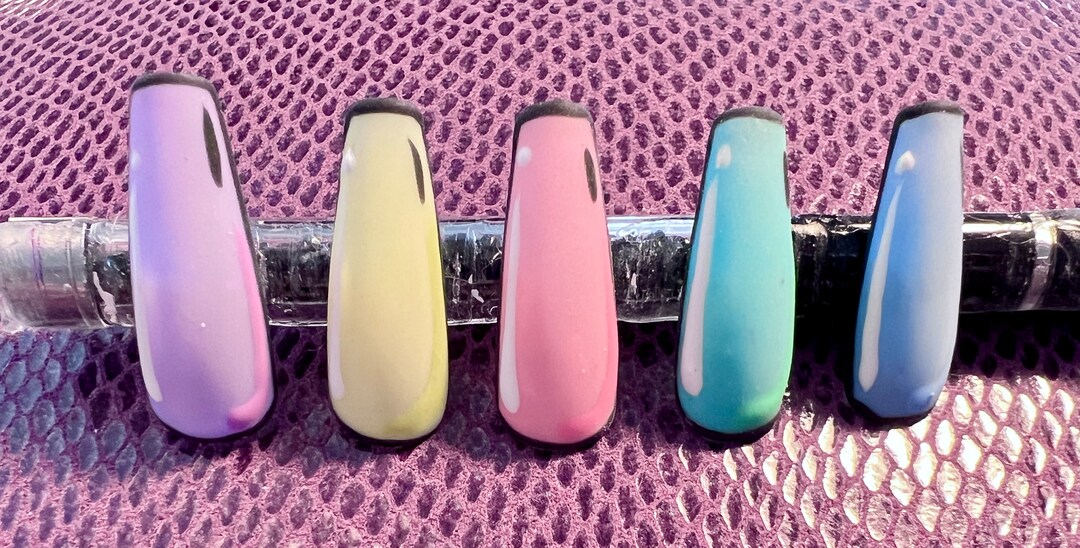 Bam! Comic Strip Press on Nails: Hand Painted Bespoke Nail Art - Etsy