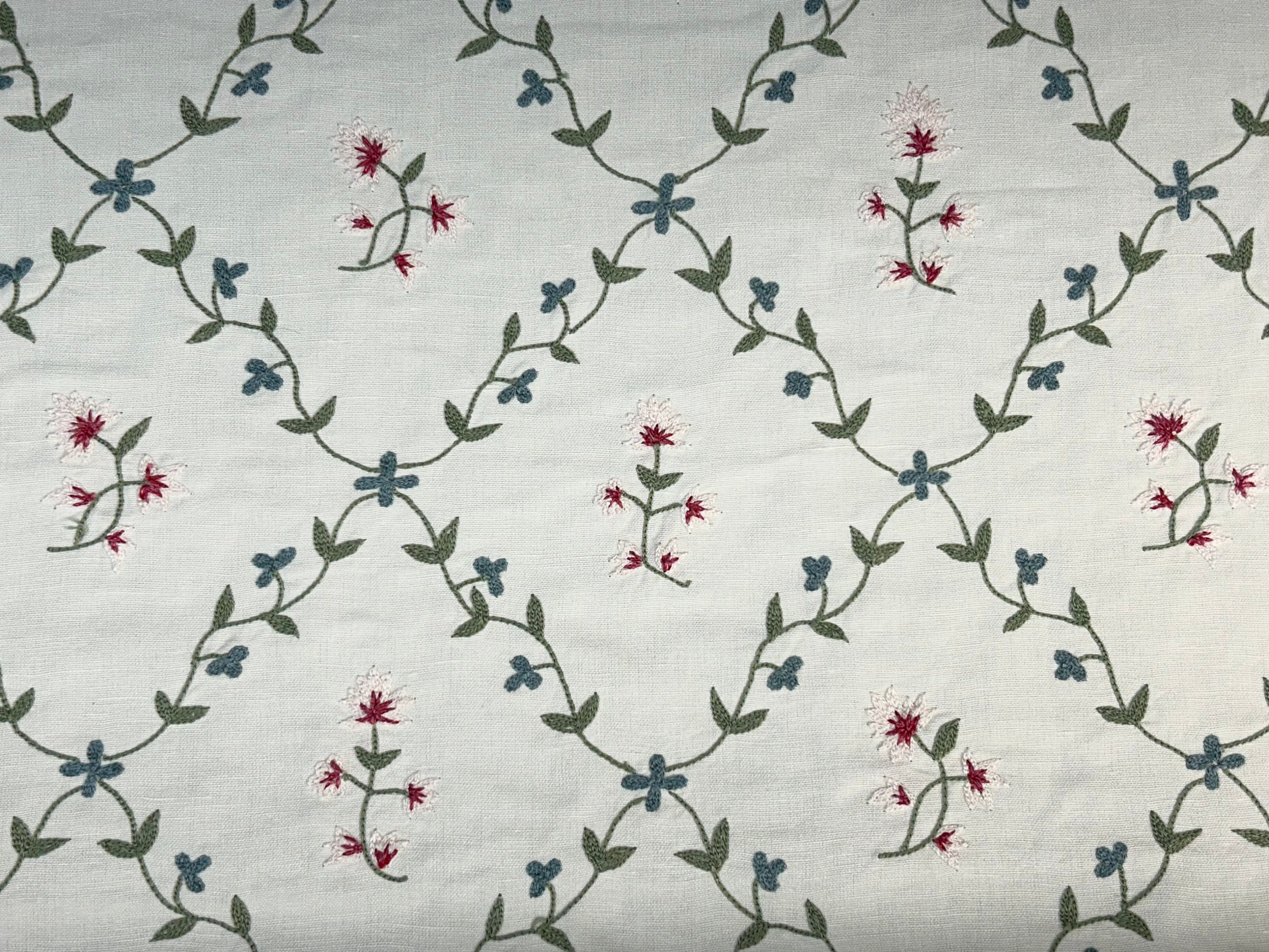 Chelsea Textile "tiny Trellis” Embroidery– 6.25 Yards - Etsy