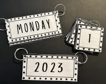 Red Polka Dot Minnie Classroom Calendar Set Printable Classroom Headers ...