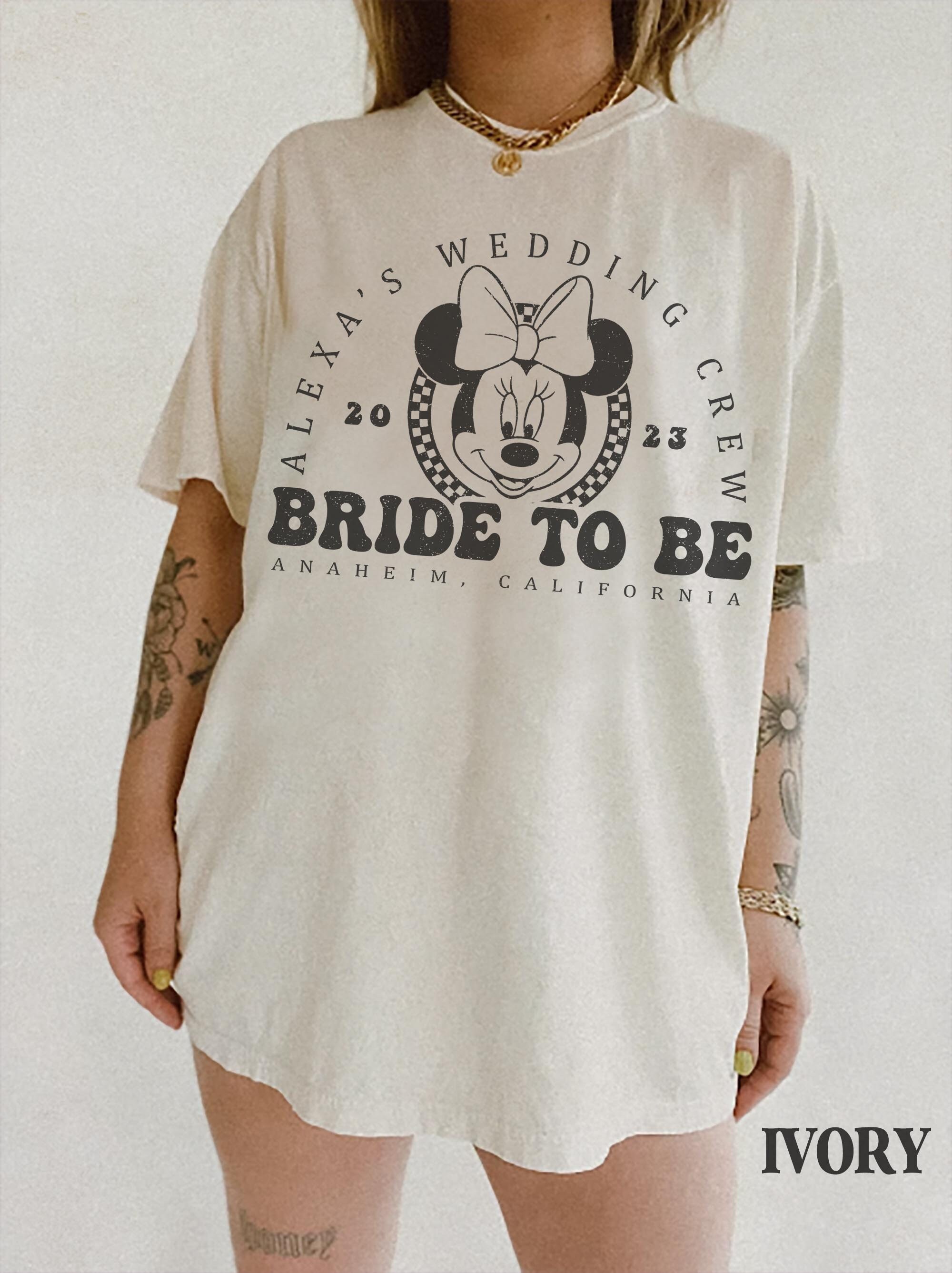 Disney Bride Shirt Minnie Bride Shirts Disney Bridesmaid - Etsy