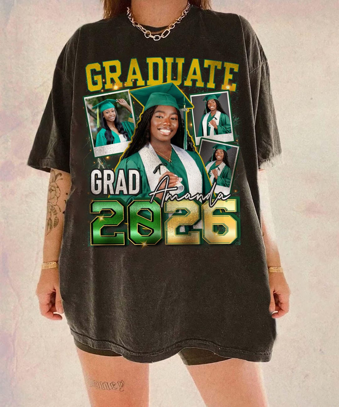 Personalized Senior 2026 Photo Shirt, Custom Graduate Collage T-shirt ...