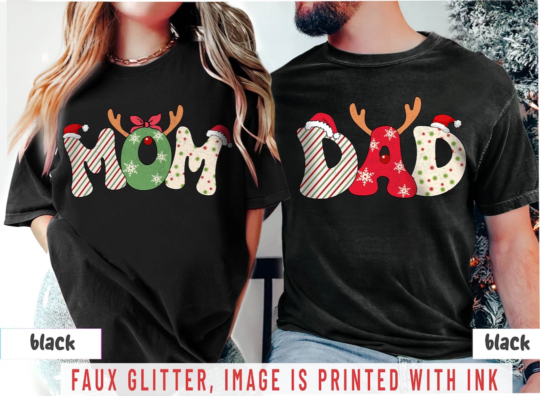 Mom and Dad Christmas Shirt, Christmas Mom Sweatshirt, Family Christmas ...