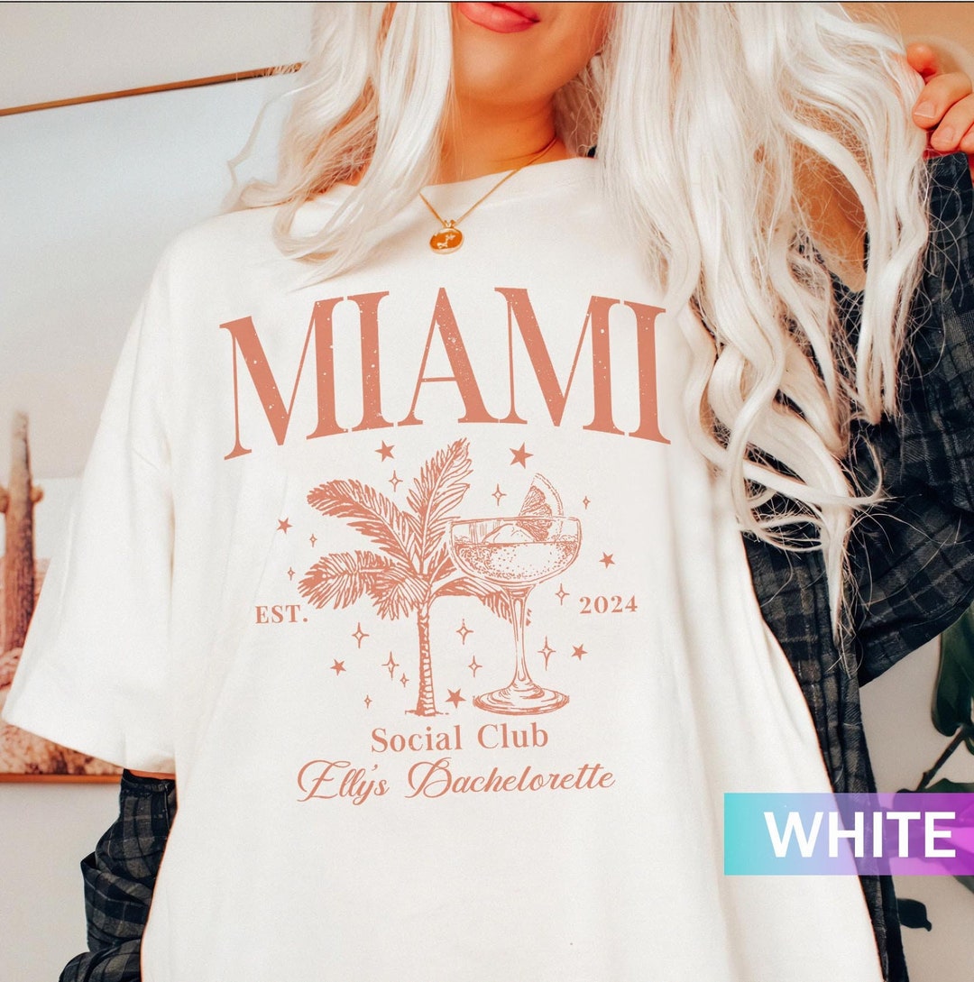 Miami Bachelorette Shirts, Custom Location Bachelorette Party Shirt ...