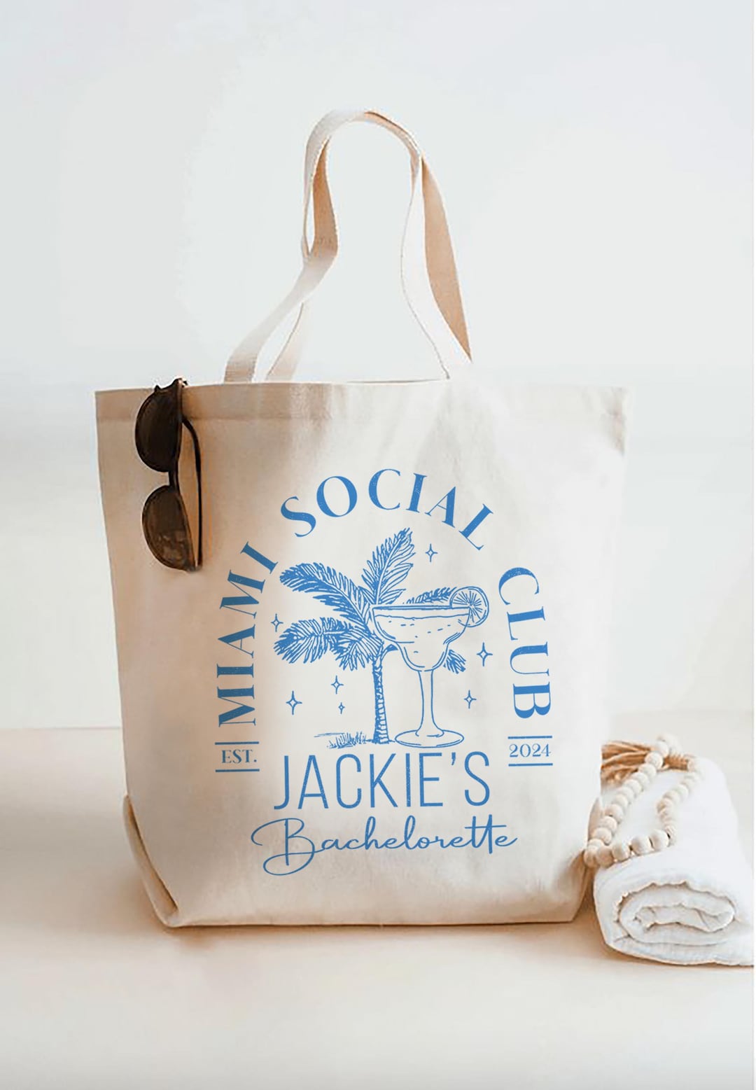 Custom Bachelorette Tote, Beach Bachelorette Tote Bag, Bridal Party ...