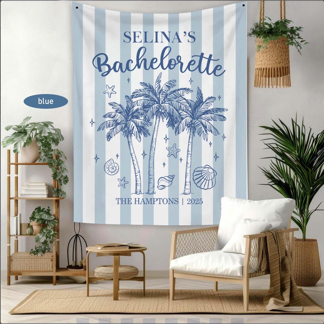 Custom Beach Bachelorette Backdrop, Beach Bach Banner, Coastal ...