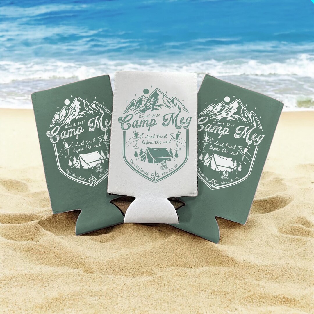 Camp Bachelorette Can Coolers, Camp Crew Bachelorette Party Can Coolers ...