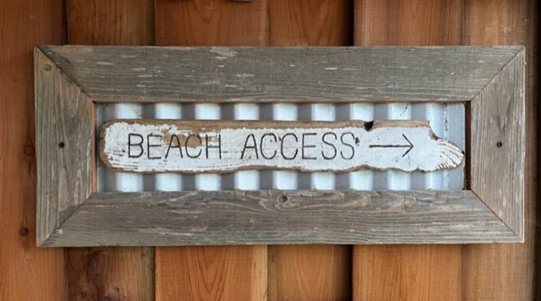 Beach Access Sign - Etsy