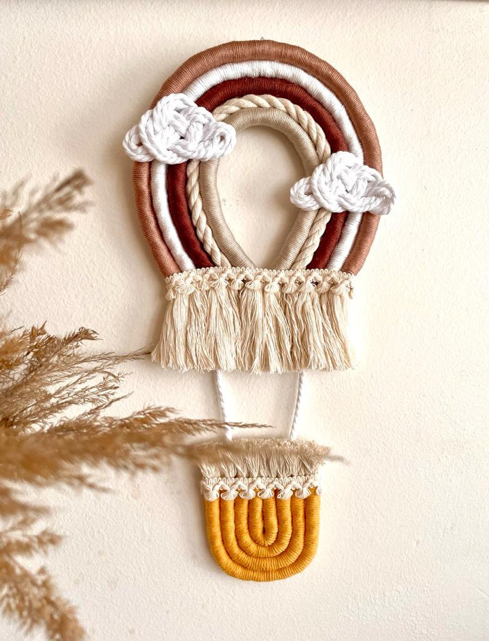 Macrame Hot Air Balloon Wall Decoration for Boho Nursery, Kid Room - Etsy