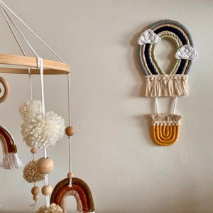 Macrame Hot Air Balloon Wall Decoration for Boho Nursery, Kid Room - Etsy