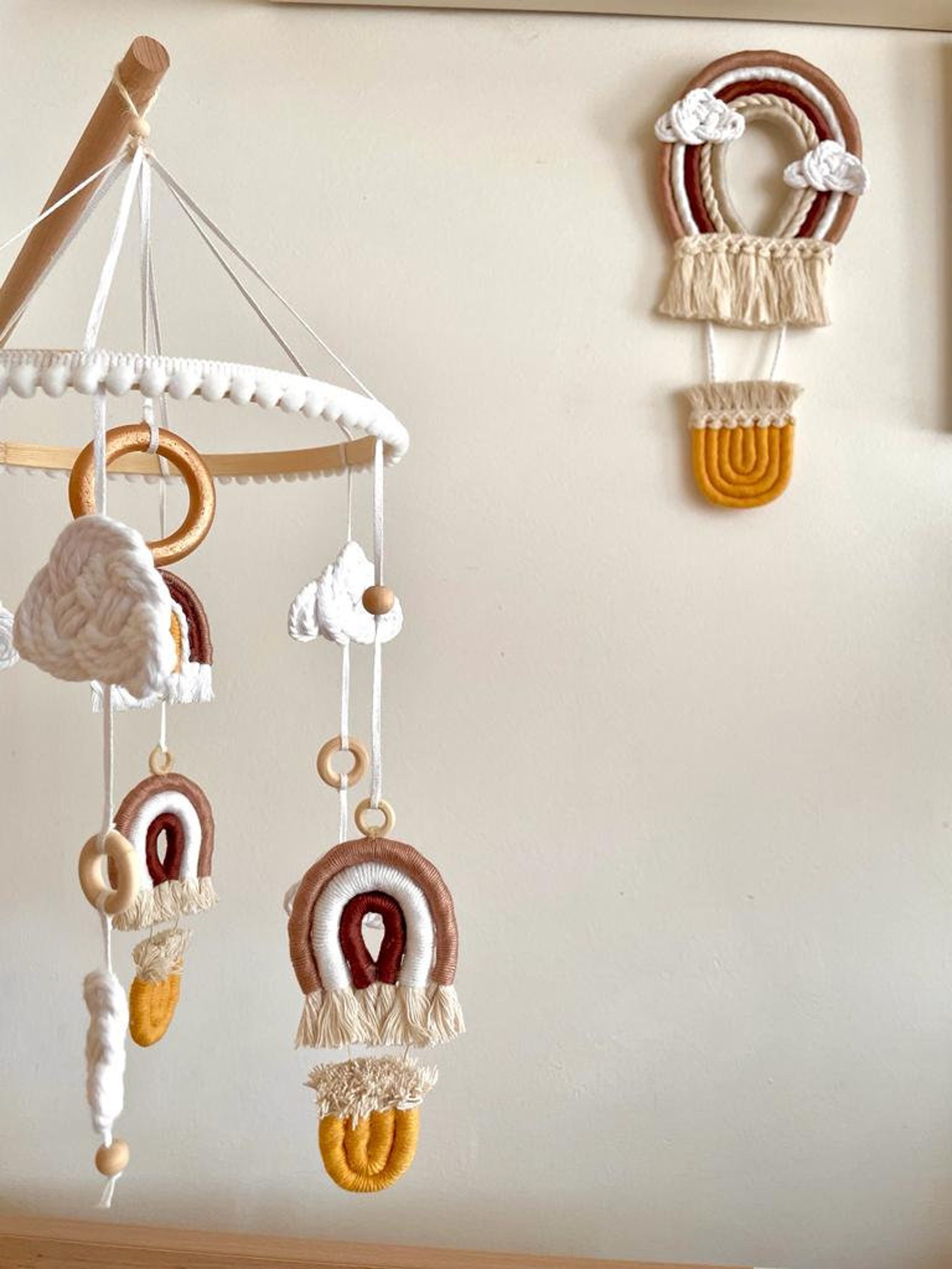 Macrame Hot Air Balloon Wall Decoration for Boho Nursery, Kid Room - Etsy