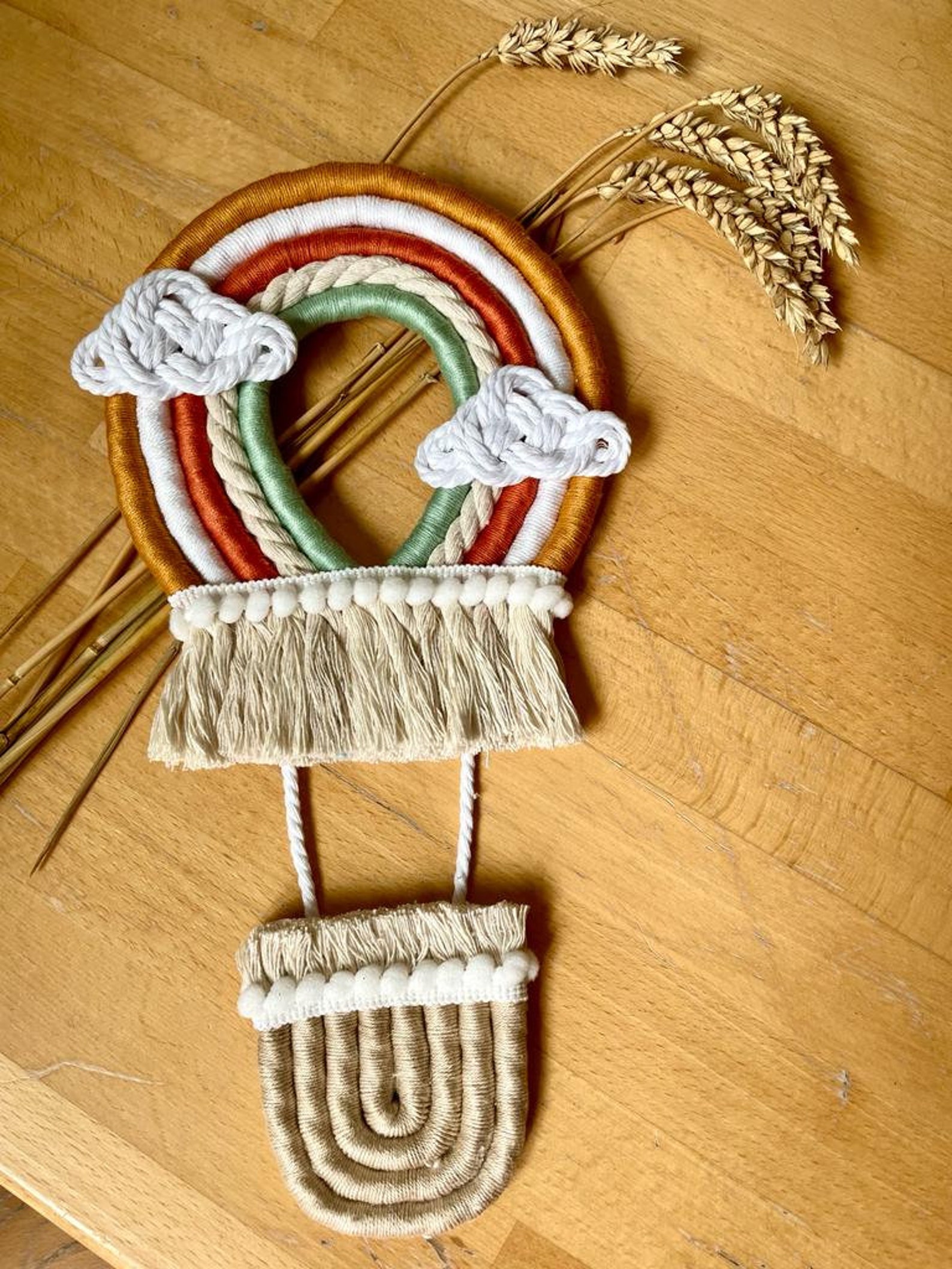 Macrame Hot Air Balloon Wall Decoration for Boho Nursery, Kid Room - Etsy