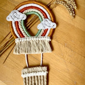 Macrame Hot Air Balloon Wall Decoration for Boho Nursery, Kid Room - Etsy
